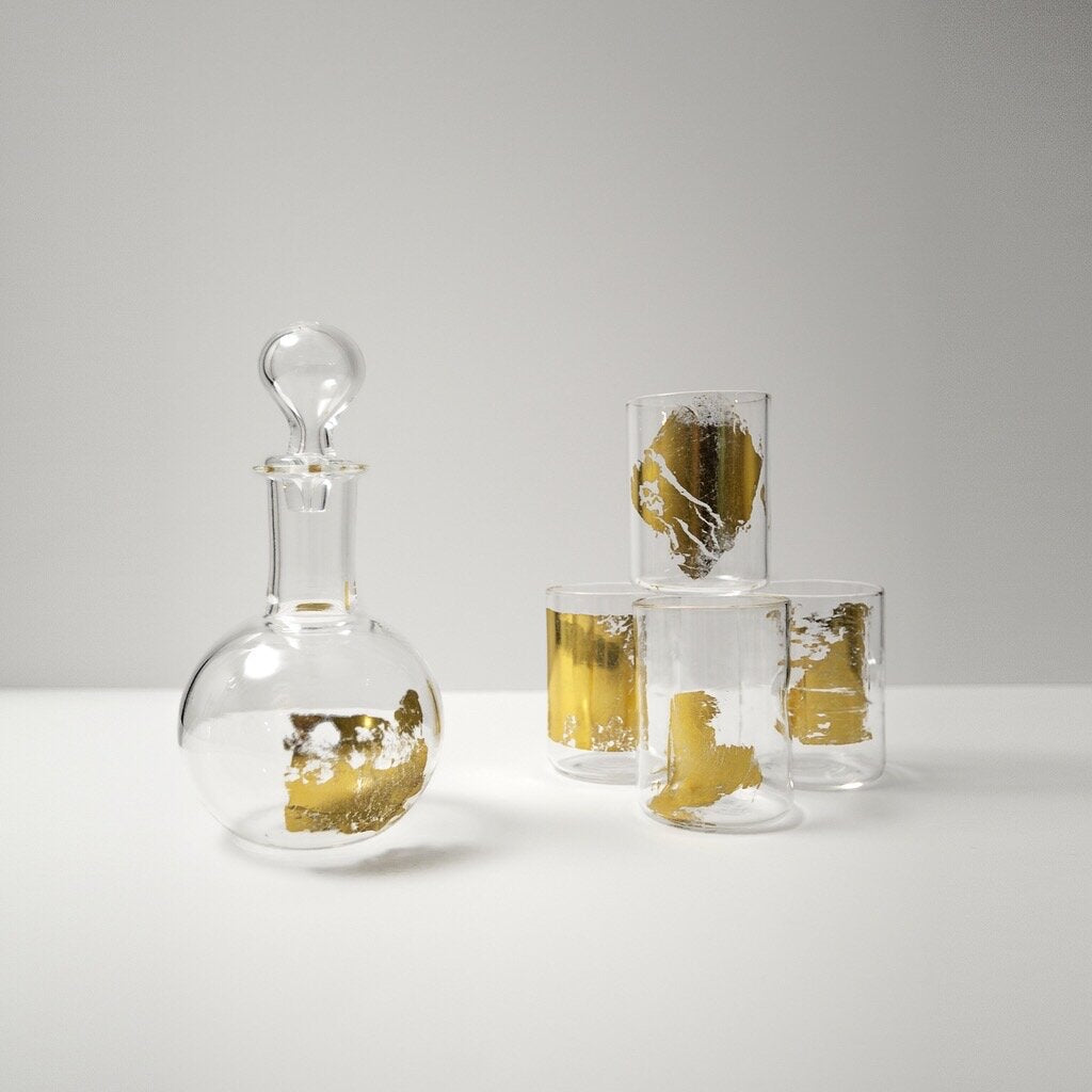 Bow Glassworks | Goldleaf Decanter – Jessie Tobias Design Shop
